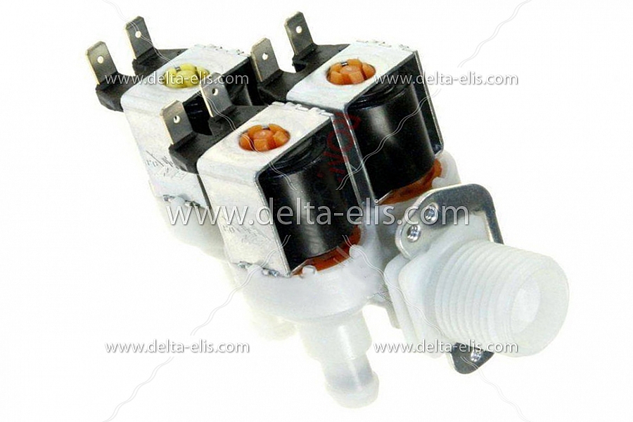 Троен електромагнитен вентил за пералня Miele. BALAY, БАЛАЙ, BOSCH, БОШ ...